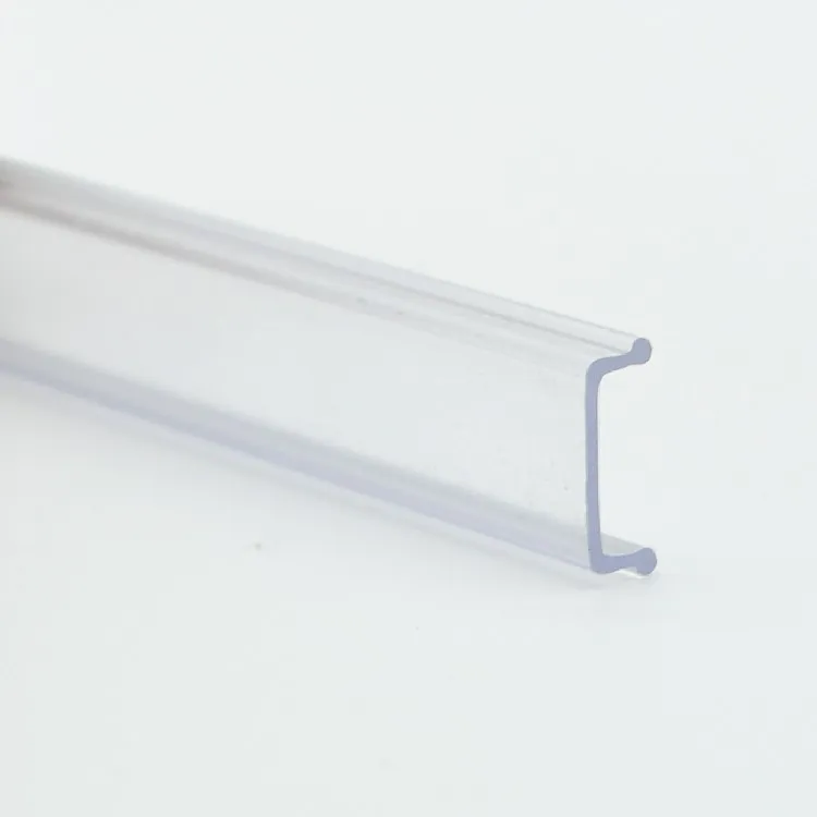 Transparent Label Strip PVC Plastic Extrusion Profile Plastic Strip U ...