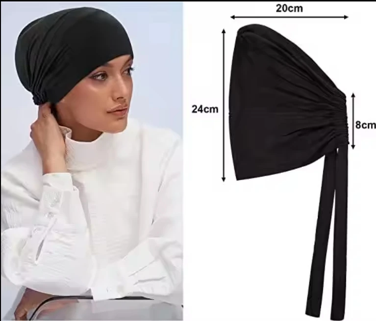 Women Hijab Undercap Islamic Muslim Under Hijab Cap Muslim Headscarf ...