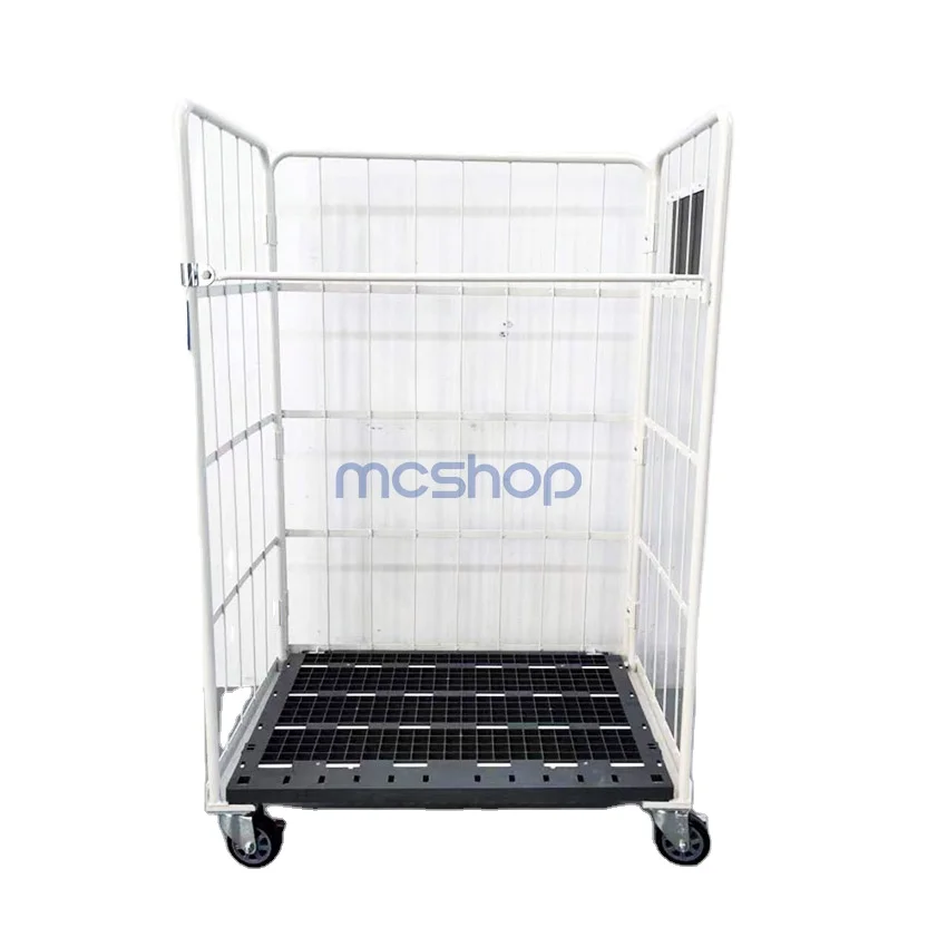 Plastic Platform Mesh Roll Cage Folding Metal Logistic Container With ...