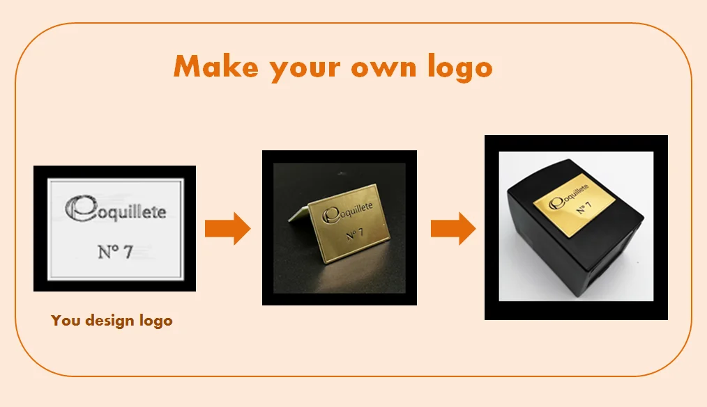Custom Embossed Metal Adhesive Perfume Logo Stickers - Waterproof ...