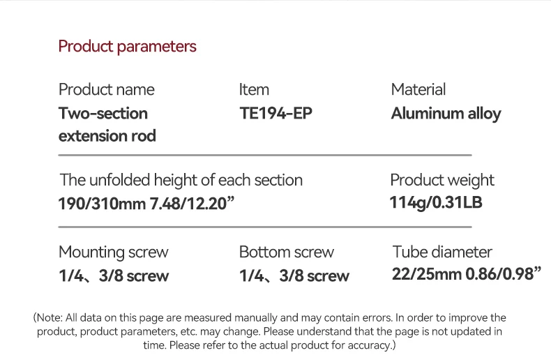 Tripod Center Column Extension Camera Mount Extender Telescopic Rod for ...