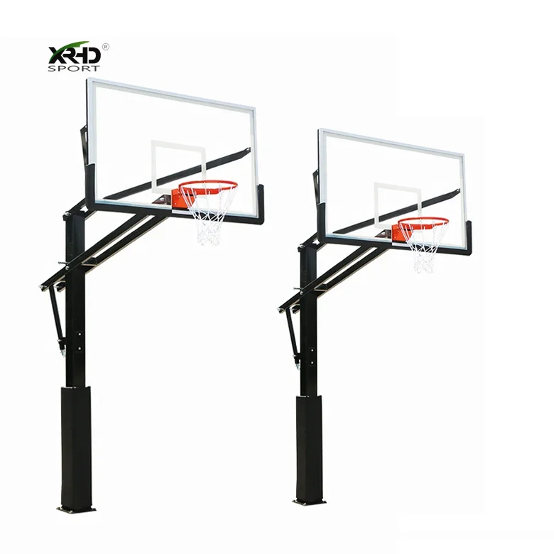 Cheap Square Tube in Ground Stand Inground Basketball Hoops