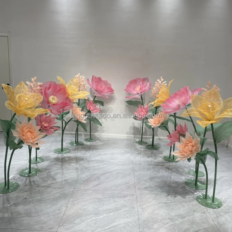 Customizable Organza Silk Paper Giant Flowers for Events