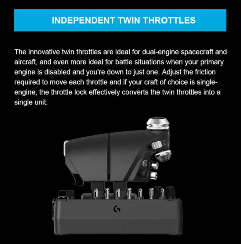 Logi Tech X56 Rgb Throttle And Stick Controller Flight Simulator ...