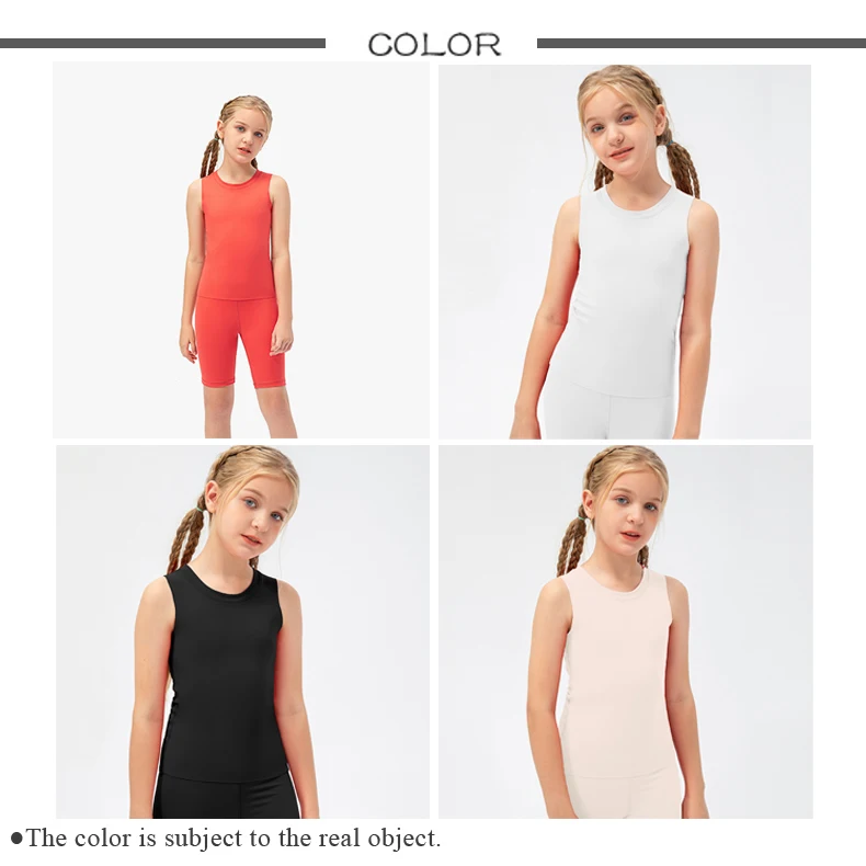 Children's Quick Dry Compression Tops Solid Color Round Neck Sportswear ...