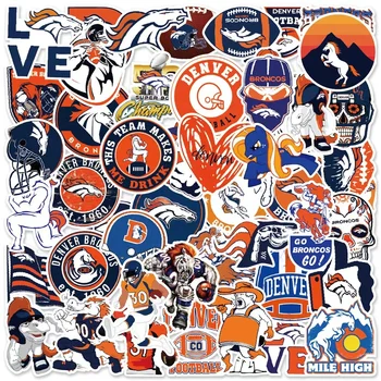 50pcs Denver Broncos Graffiti Sticker For Sports Enthusiast Custom ...