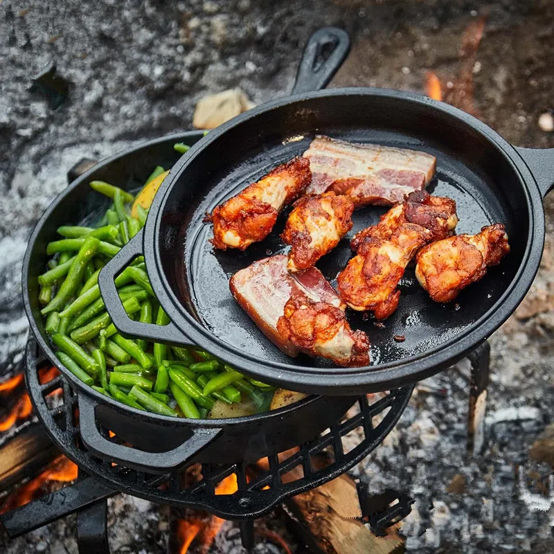 Cast Iron Cookware Pre-seasoned Non-stick Vegetable Iron Pot Cast Iron ...