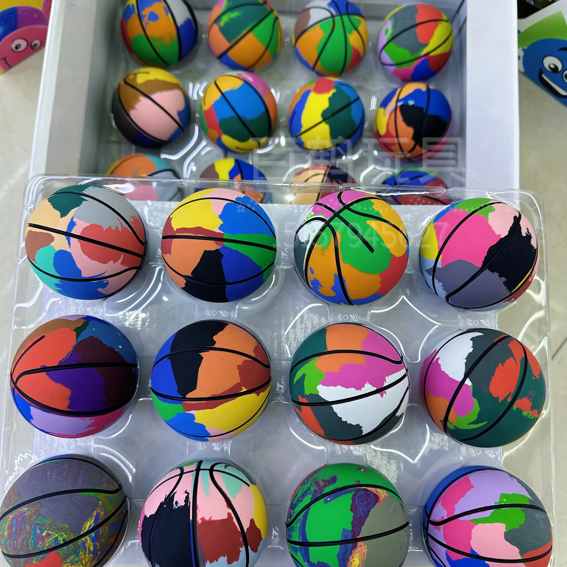 New Camouflage Hi Bouncing Ball 6cm Stretch Rubber Leather Ball Kids ...