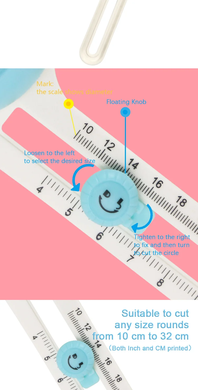 KAMEI Mini Round Paper Cutter - Perfect for DIY Scrapbook