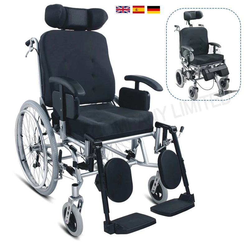 High Back Wheelchair Special Needs Wheelchair Reclining Backrest For ...
