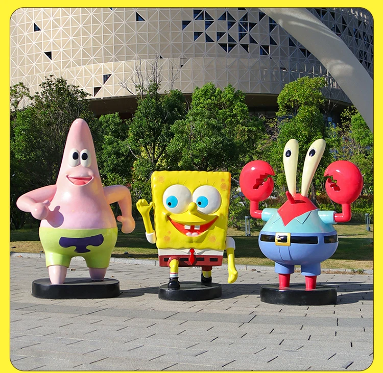 Famous Cartoon Movie Character - Life Size Spongebob Sculpture