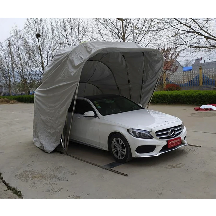 Iron Galvanized Foldable Car Canopy Tent - Easy Assemble Outdoor Garage ...