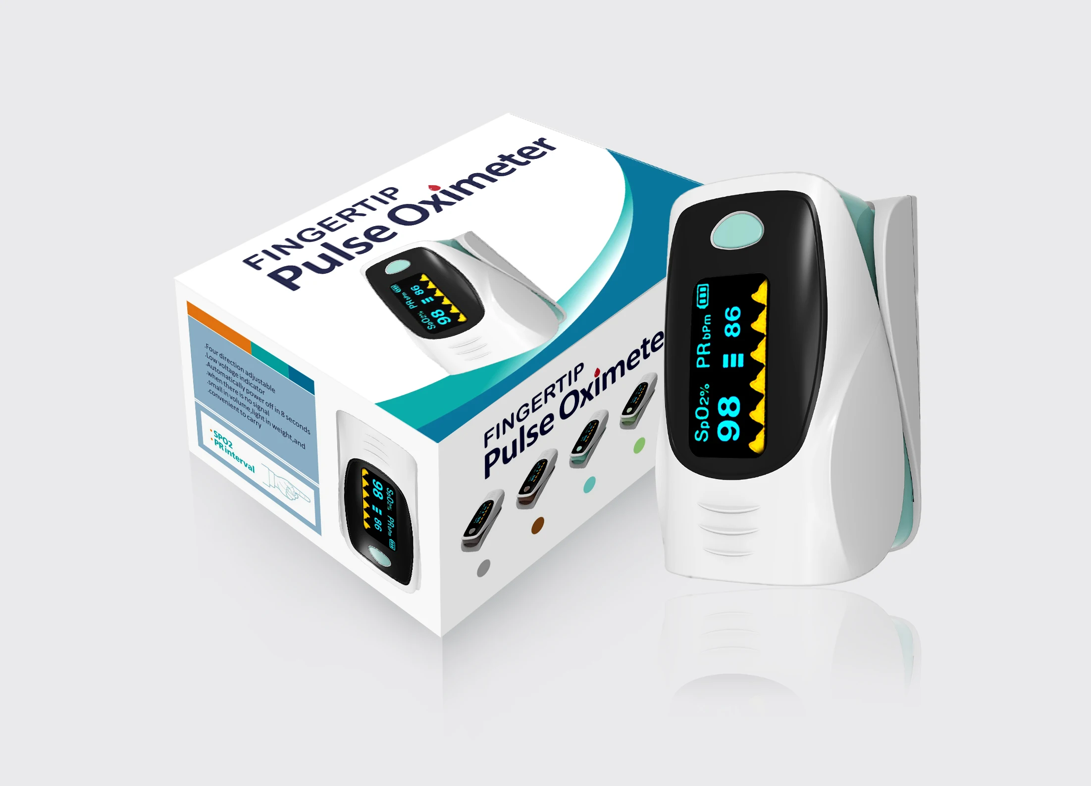Air Wireless Fingertip Pulse Oximeter With Plethysmograph And Perfusion ...