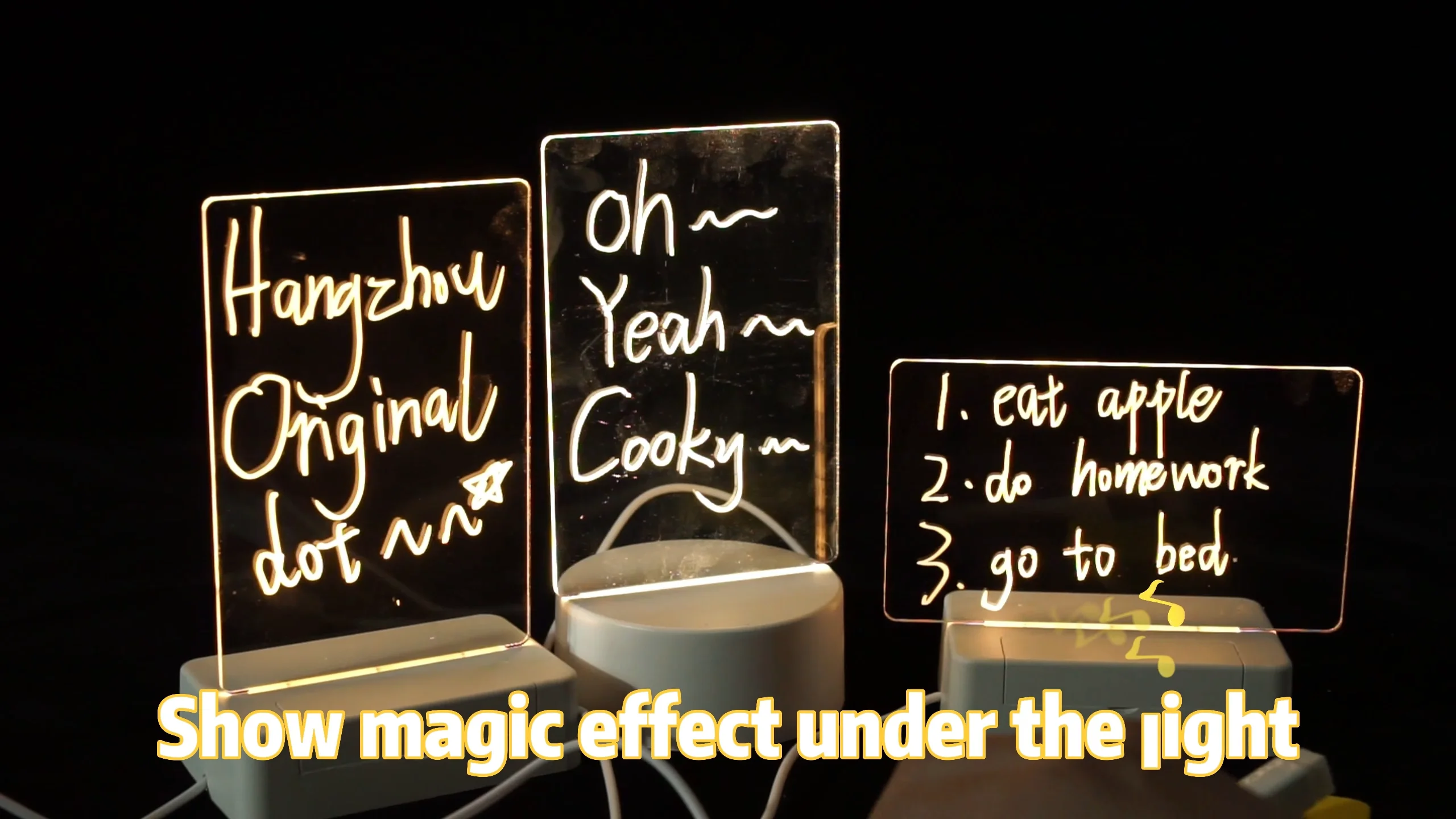 Hot Sales Erasable Writing Board Creative Diy Led Message Luminous Note ...