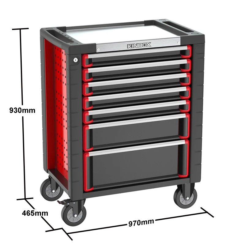 Kinbox Garage Tool Chest Set with 7 Drawers, Durable Tool Storage ...