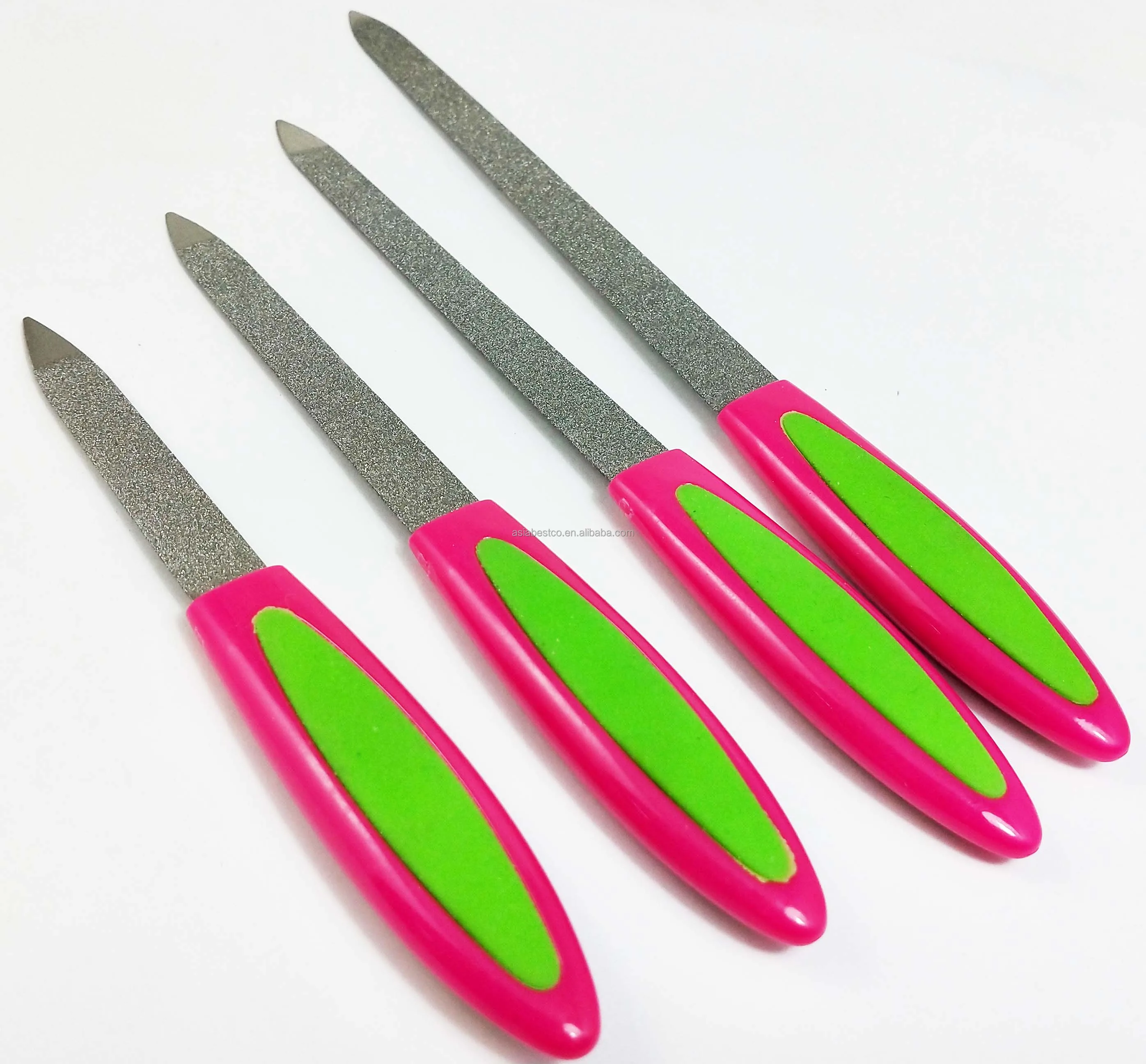 Different Sizes Nail Files With Colorful Plastic Handle Disposable Nail ...