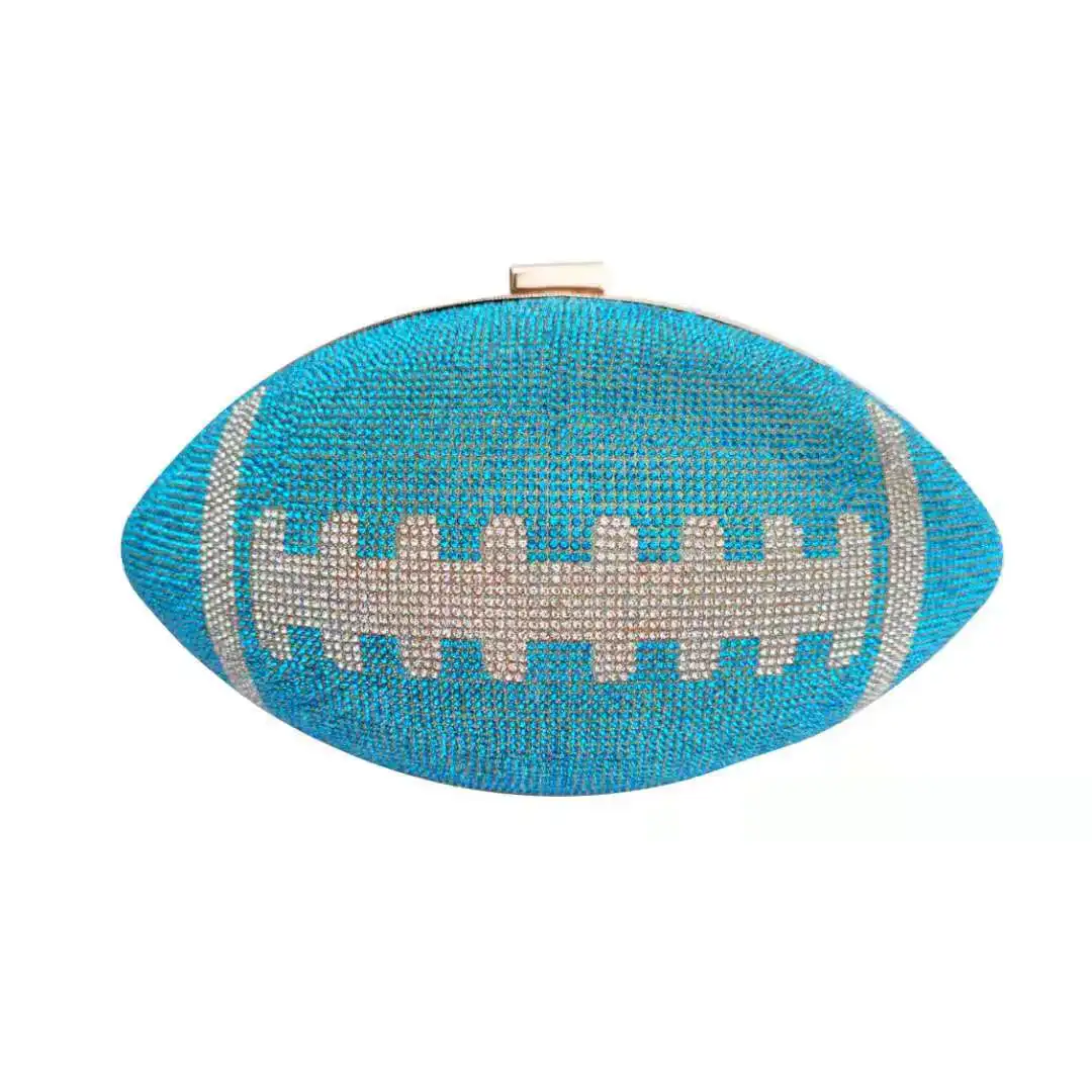 New Rhinestone American Football Round Ball Purse Stone Bling Diamond ...