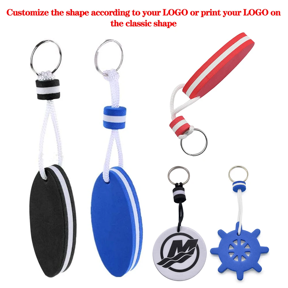 Custom Logo Shape Cylindrical Printed Boat Key Chain