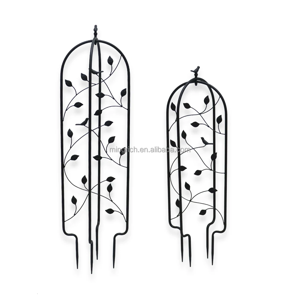 Garden Obelisk Net Climbing Frame Metal Pile With Sturdy Powder Coating ...