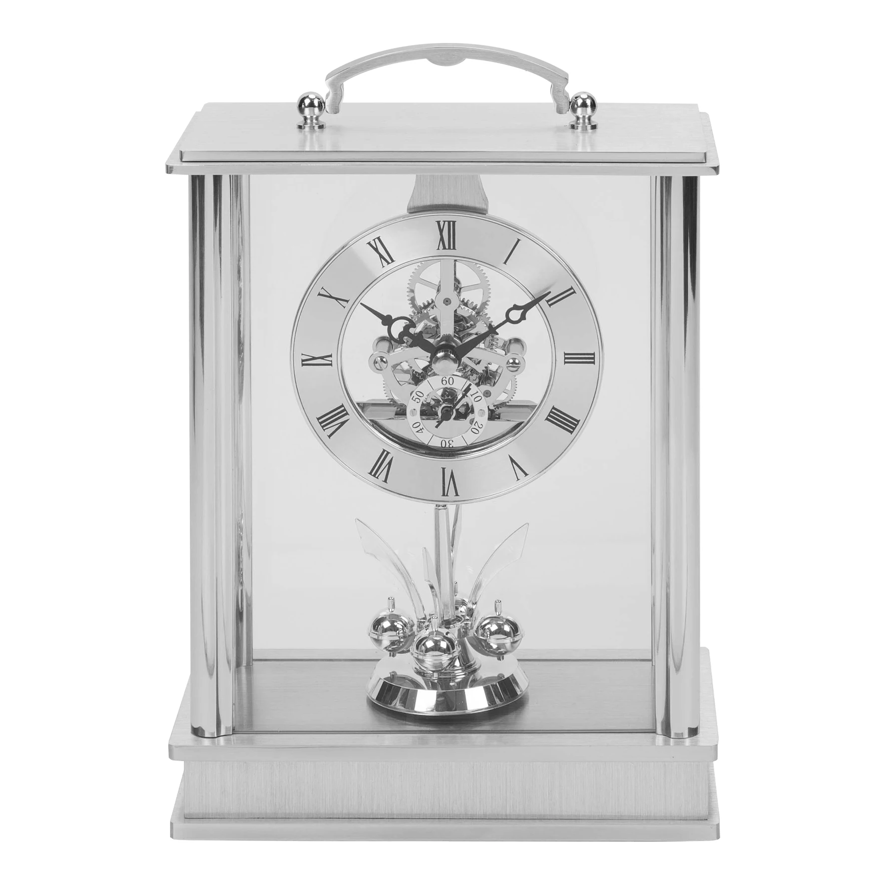 Metal Mechanical Desk Clock - Classic Gold Quartz Analog Timepiece for ...