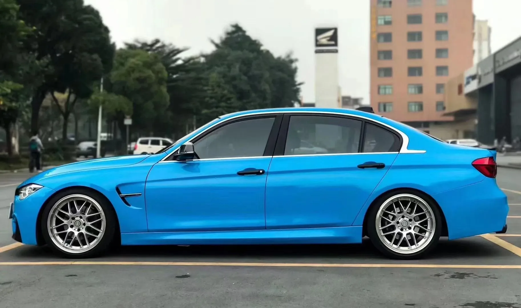 Holographic Laser Blue Car Vinyl Wrap DIY Air Release Adhesive PVC Film ...