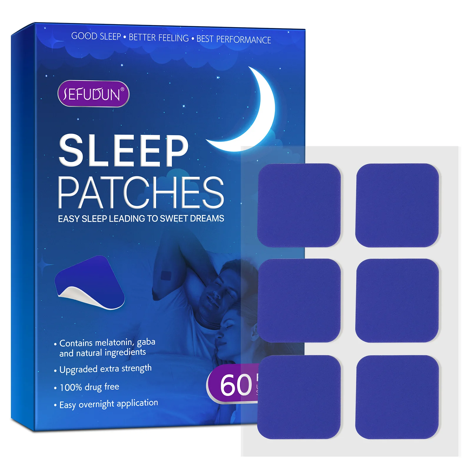 Wholesale Natural Wellness Melatonin Sleeping Aid Patches Good Sleep Aid Patch For Adults Extra ...