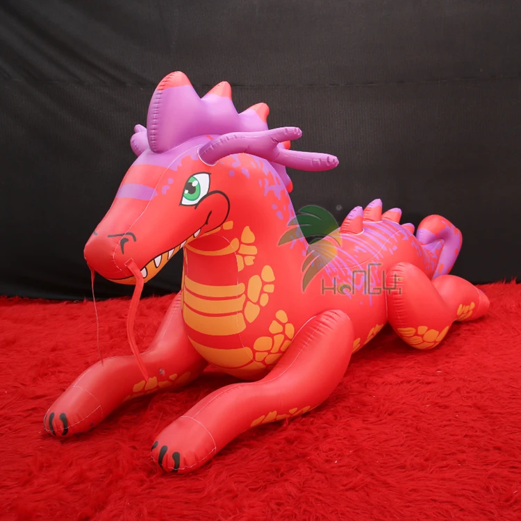Squeaky Inflatable Dragon Ride on Animal Toy - Eco-friendly