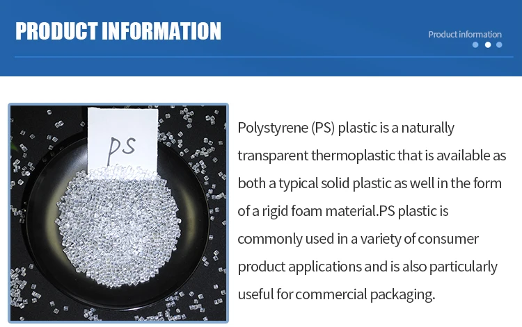 Crystal Ps Transparent Gpps / Polystyrene Pellets Plastic Raw Materials ...