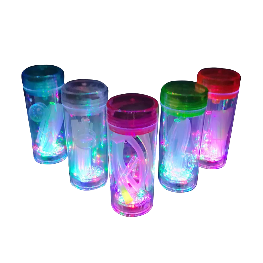 Round Clear Electric Hookah Travel Smoking Shisha Bottle Portable ...