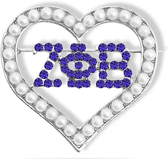 Souvenir Pin Gift Greek Sorority Alpha Alpha Pearl Zeta Phi Beta Label Pin Brooch Jewelry - Buy ...
