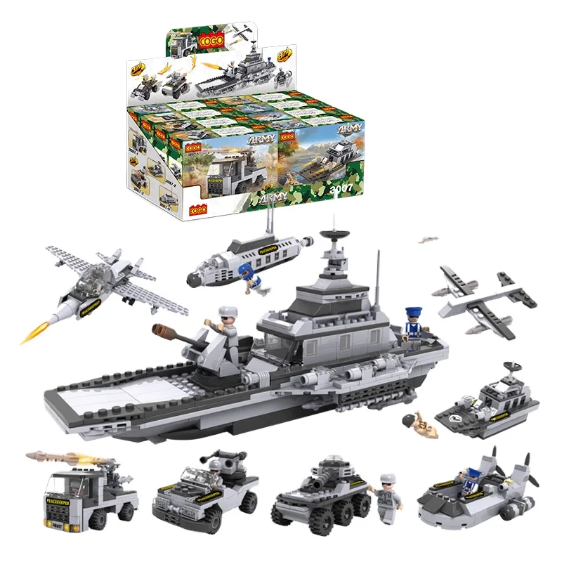 Cogo 8 In 1 Plus 3 In 1 Educational Kids Multi-assemble Warship Battle ...