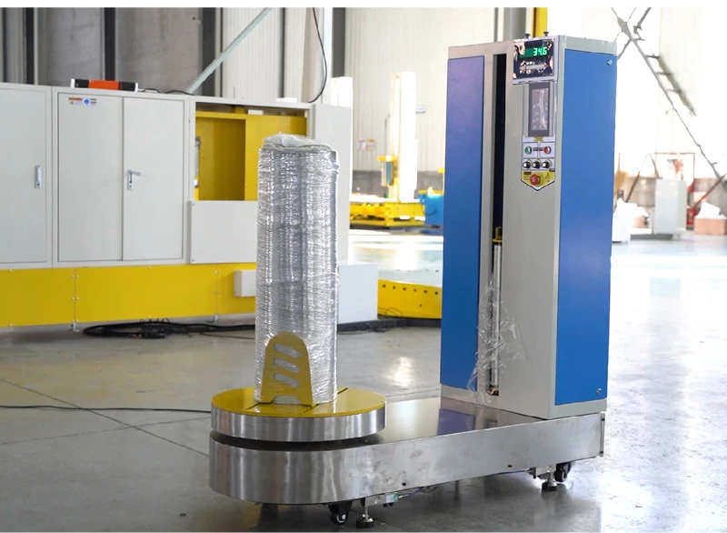 Airport luggage wrapping machine