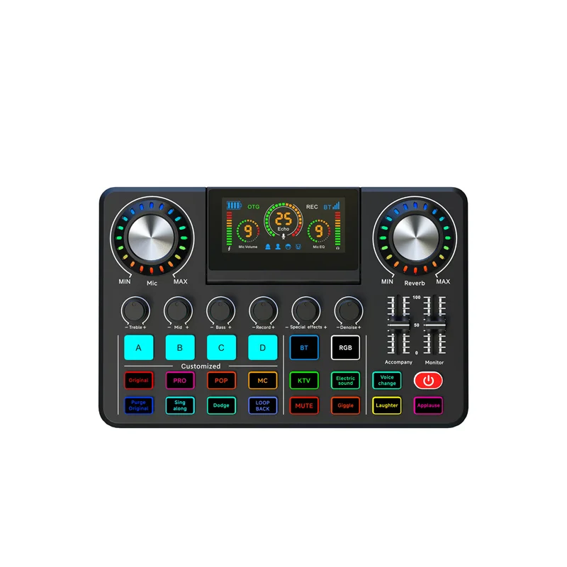 Essential DJ Mixer Sound Card Kit Noise Cancelling Audio Interface for ...