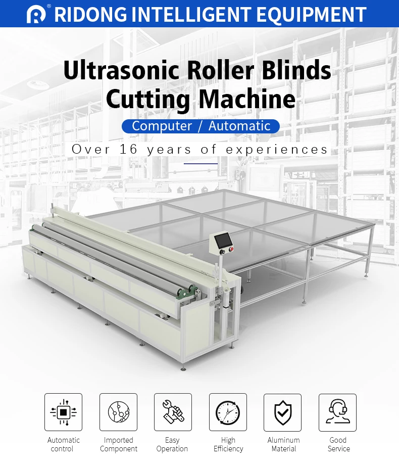 Automatic Ultrasonic Fabric Roller Blind Cutting Machine For Sunscreen ...