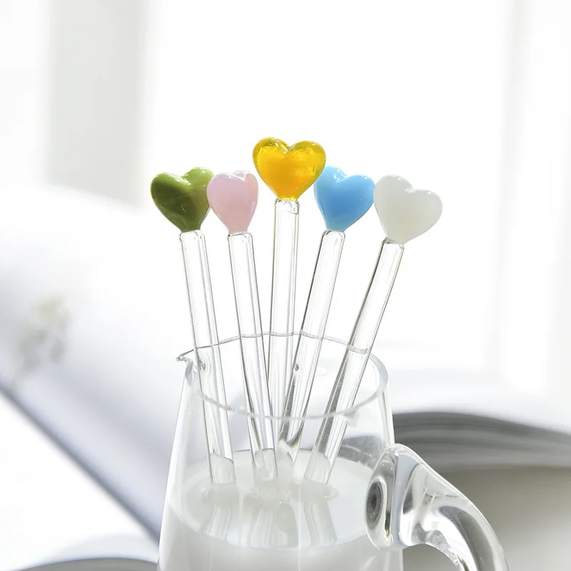 Household Colored Borosilicate Glass Bar Stirrer Dinking Stirrer Glass ...