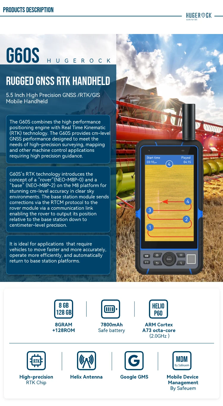 Hugerock G60s Gnss Antenna Rtk Base Droners 4k Gps Industrial Rugged ...