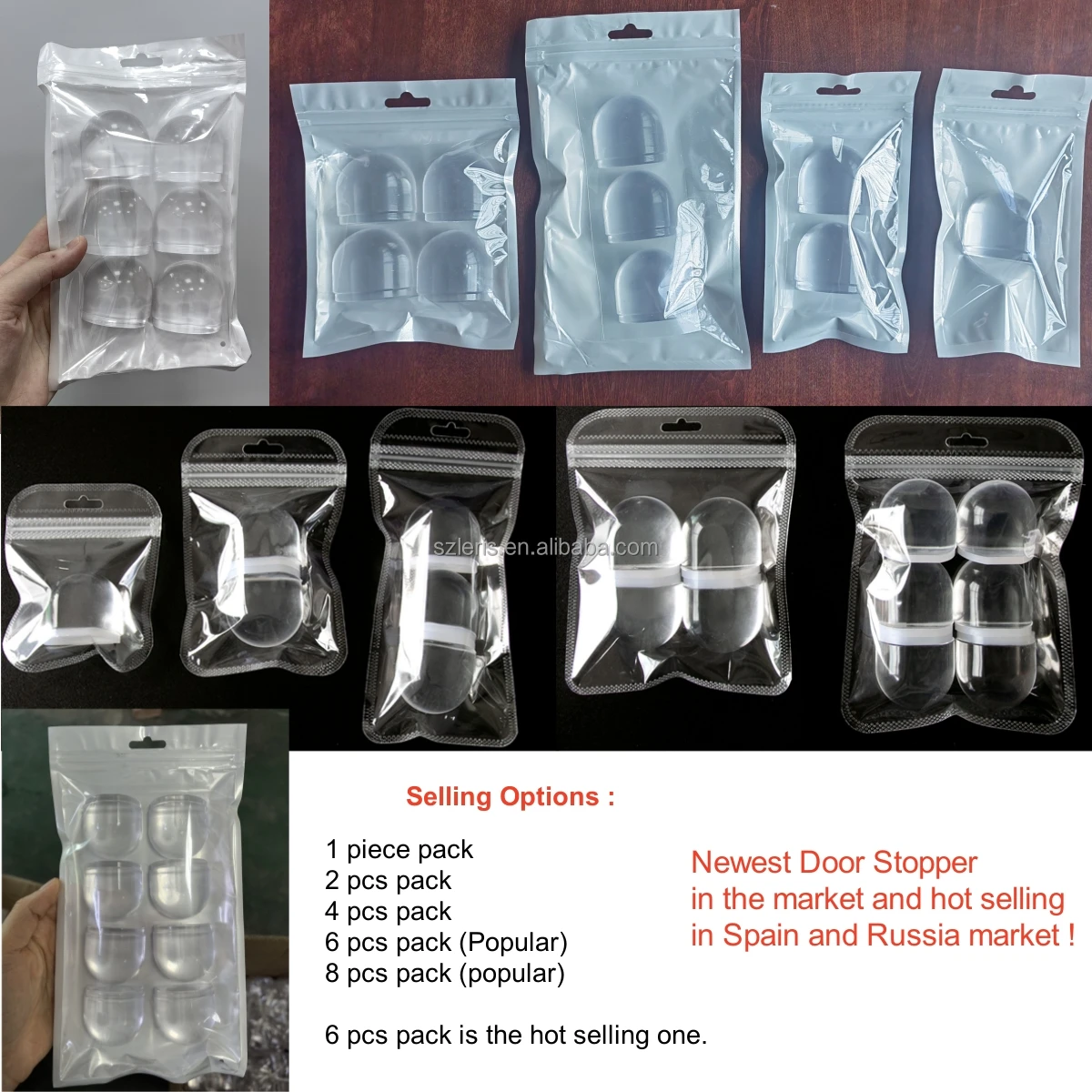 Transparent Door Stoppers - Durable & Noiseless Protection