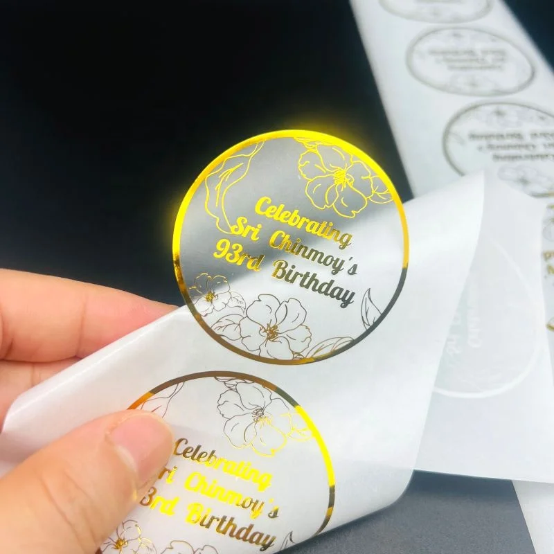 Round Transparent Label Stickers Printing Custom Clear Vinyl Plastic ...