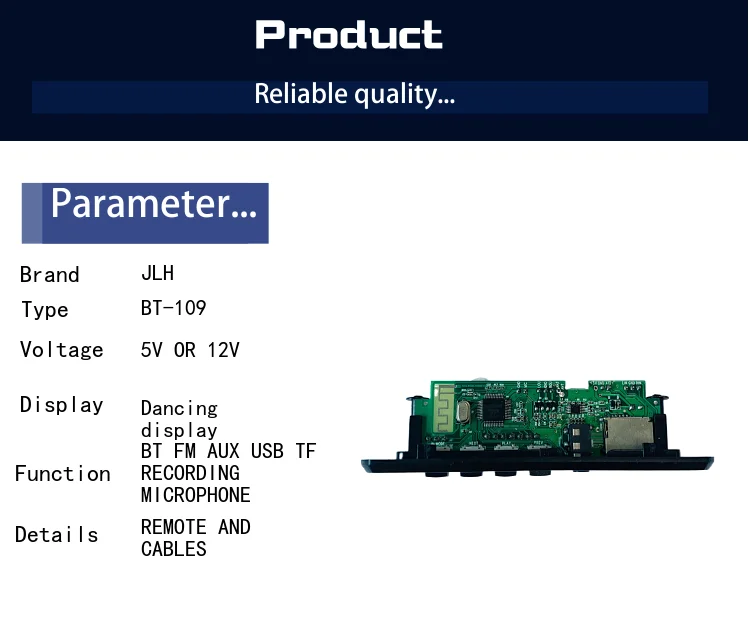 Dc 5v Mp3 Bt Sd Usb 오디오 플레이어 라디오 디코더 보드 디지털 디스플레이,747d 오디오 Mp3 Wav Usb ...