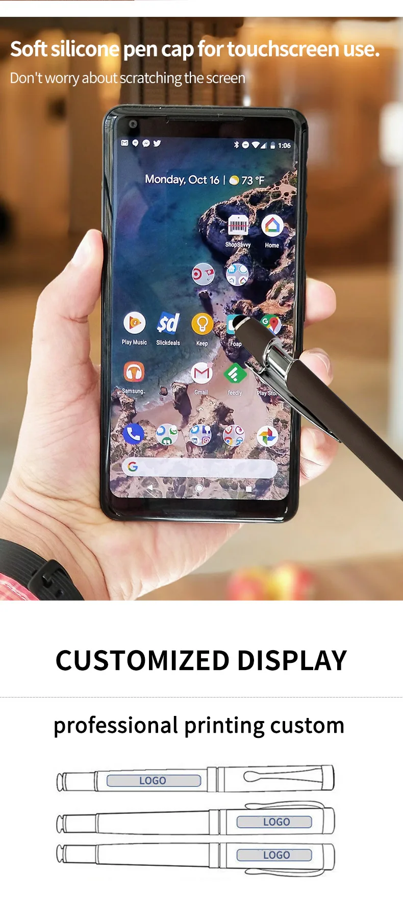 Personalized Screen Touch Ballpoint Pen for Phone Metal Point Ball Pen ...