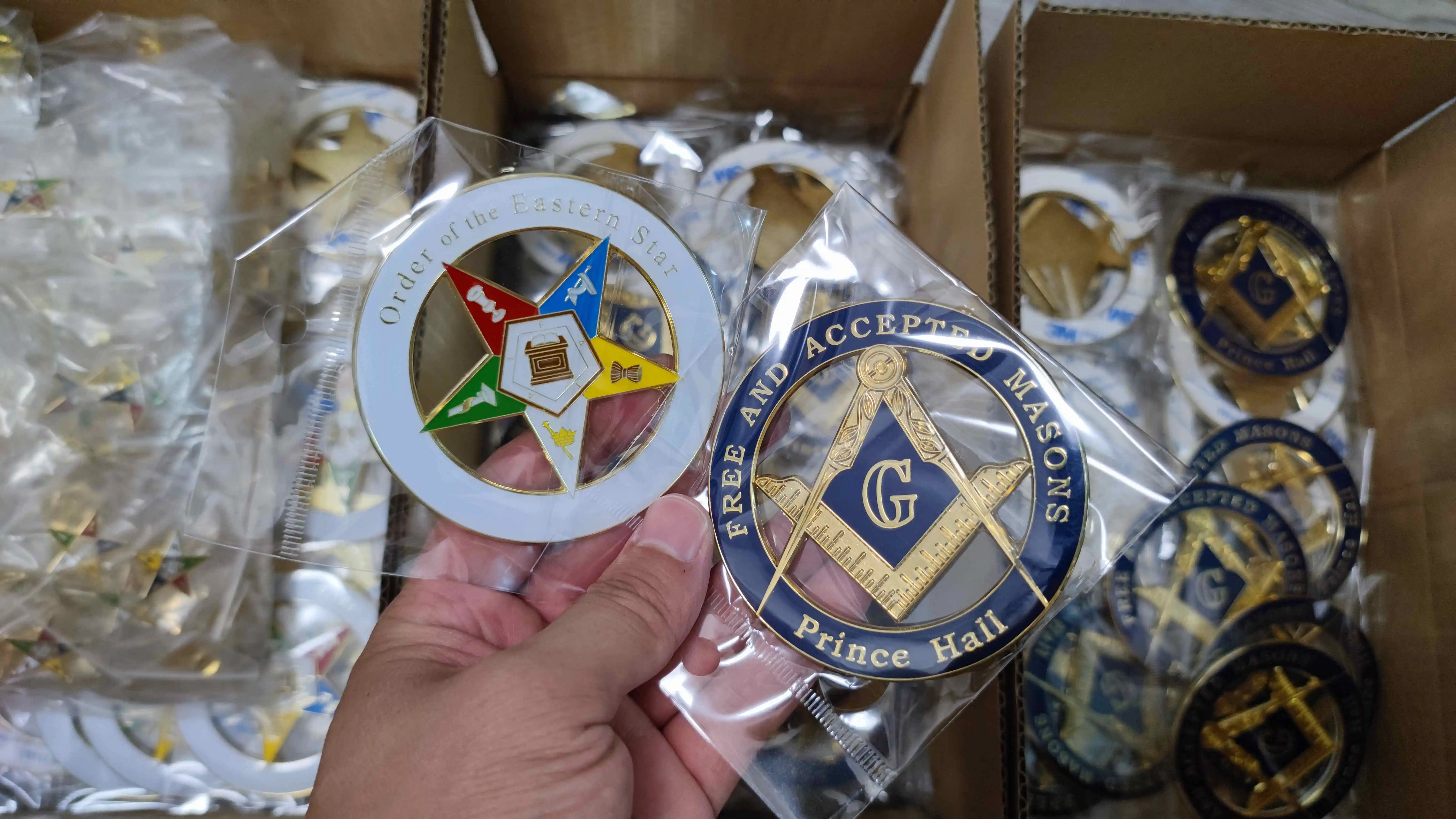 Masonic Checkerboard Pavement G Logo Black White Square 3" Gold Masonic ...