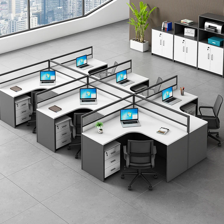 Modern Modular Cubicle Office Workstation Desk Versatile 2 or 4 or 6 ...