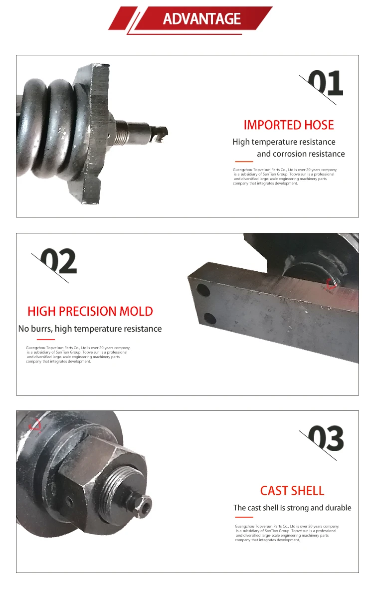 Pc50 Excavator Adjuster Tensioning Cylinders For Excavator Adjustable ...
