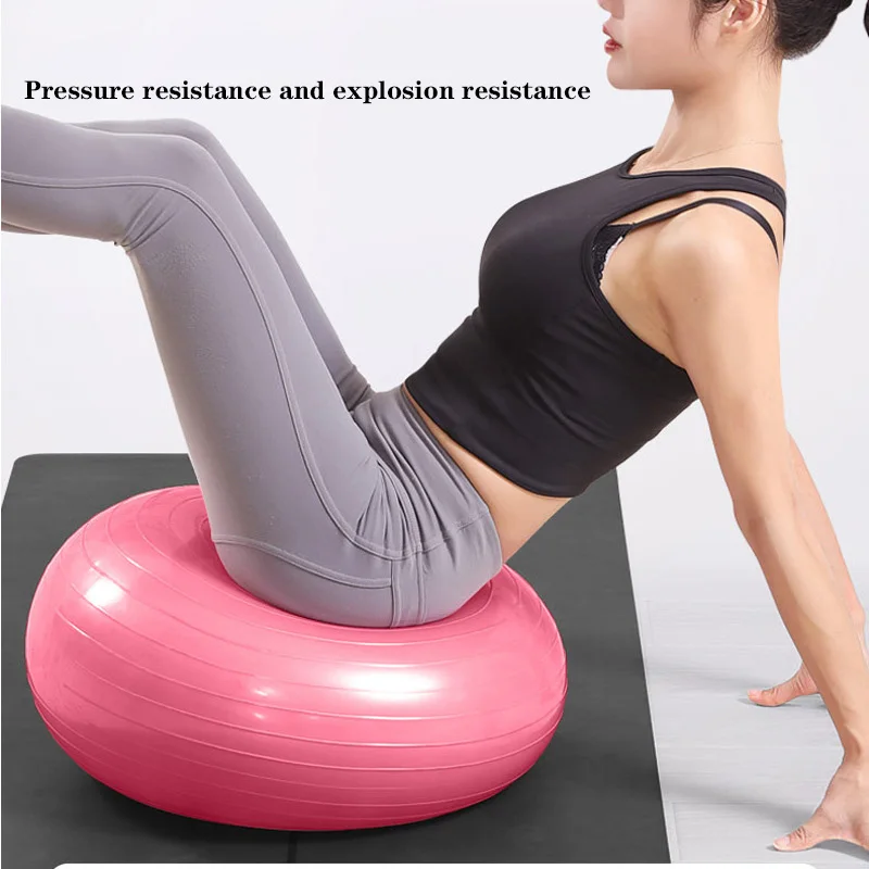 Yoga Exercise Pvc Donut Apple Shape Yoga Ball With Pump - Buy Yoga ...