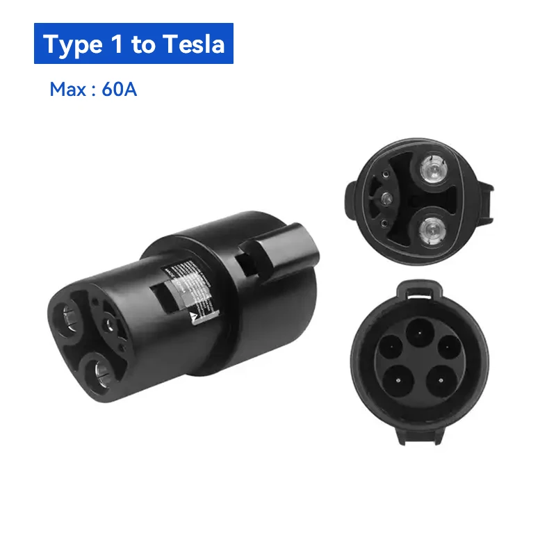 In Stock Evse Connector 60 Amp 250V AC Converter Type 1 to Telsa ...