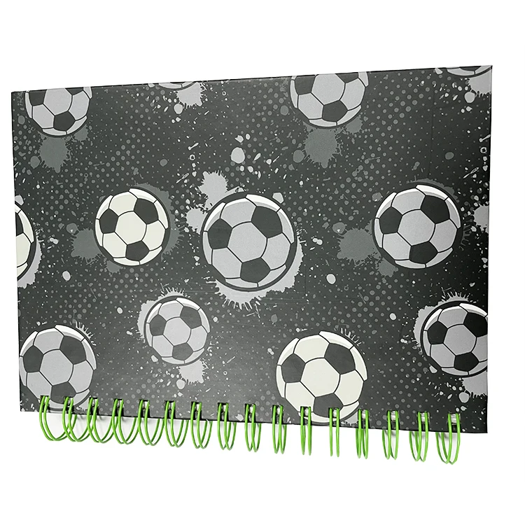 Custom Logo 2024 A5 Football Spiral Notebook Note Book Cover Cmyk ...