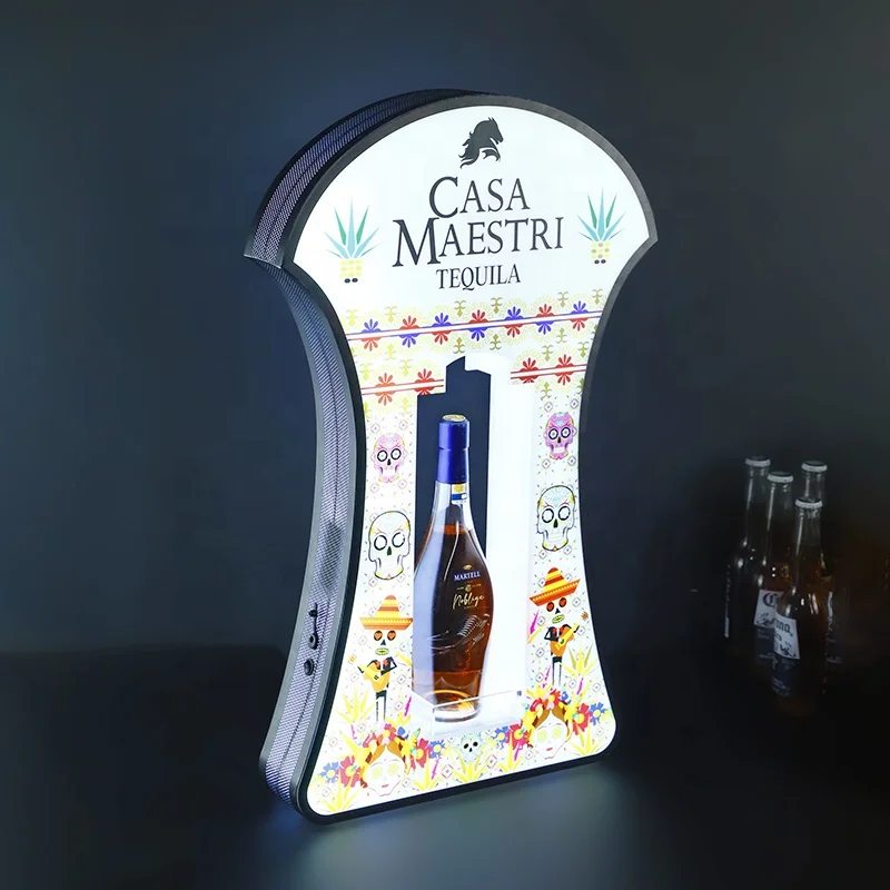 Custom Night Club Logo Light Up Acrylic Champagne Bottle Display Glow ...