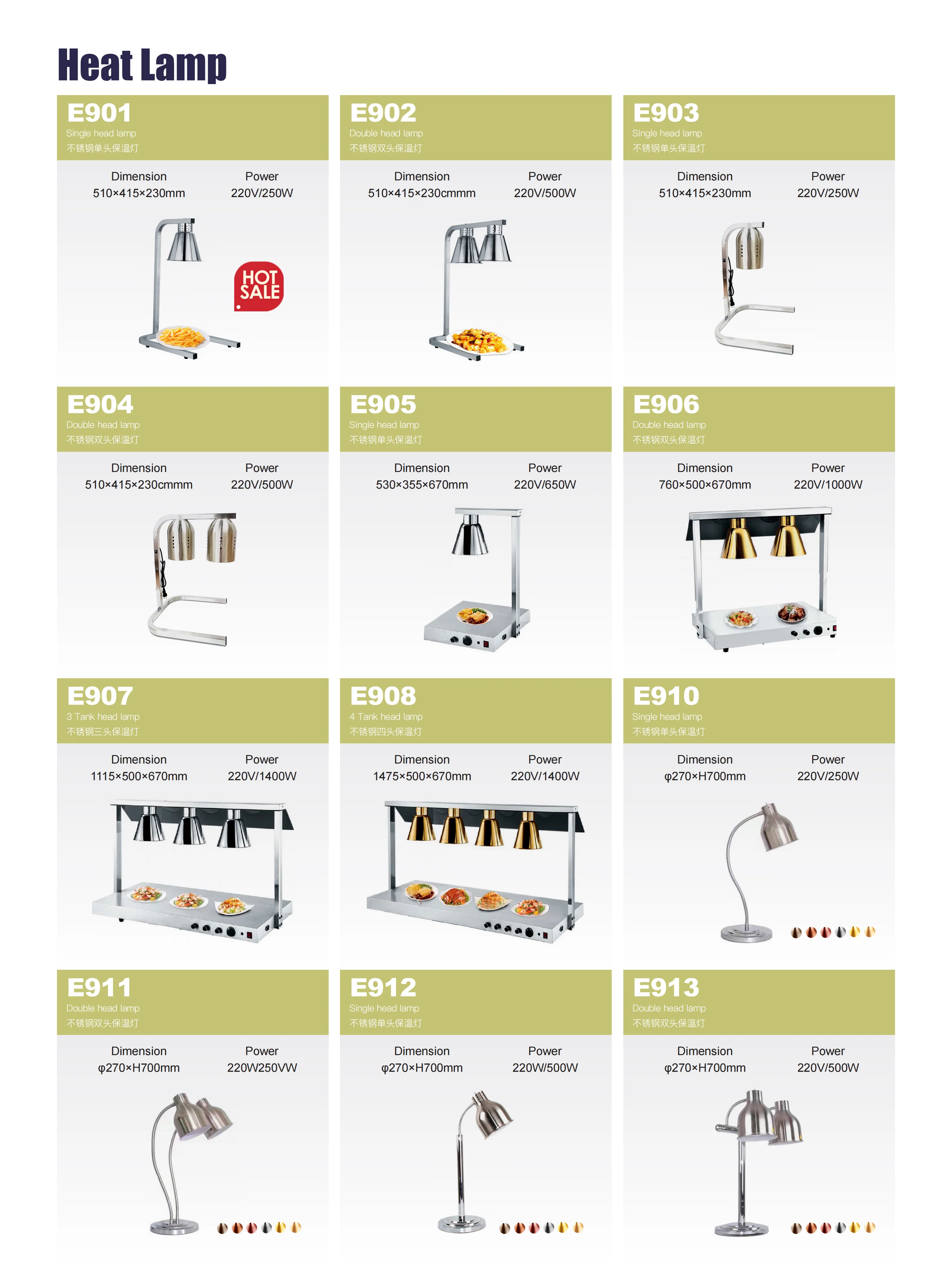 Restaurant Buffet Stainless Steel Electric Thermal Insulation Lamp for ...