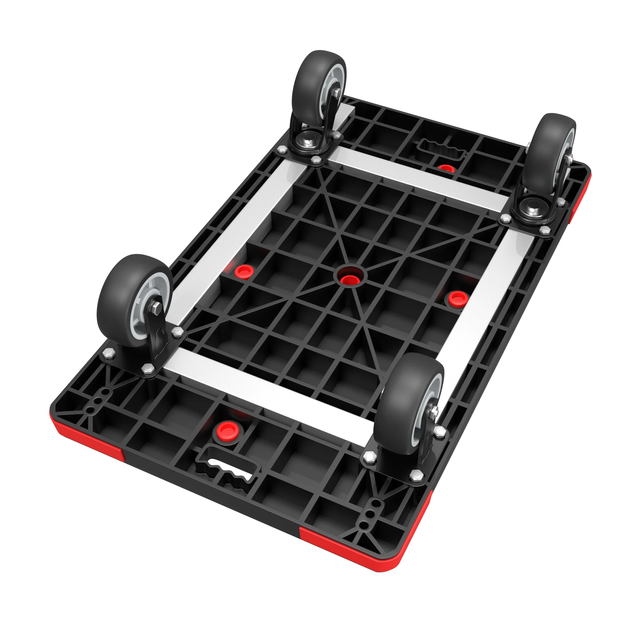 Portable Push Carts Flatbed Trolleys Foldable PP Pulling Cargo Food ...