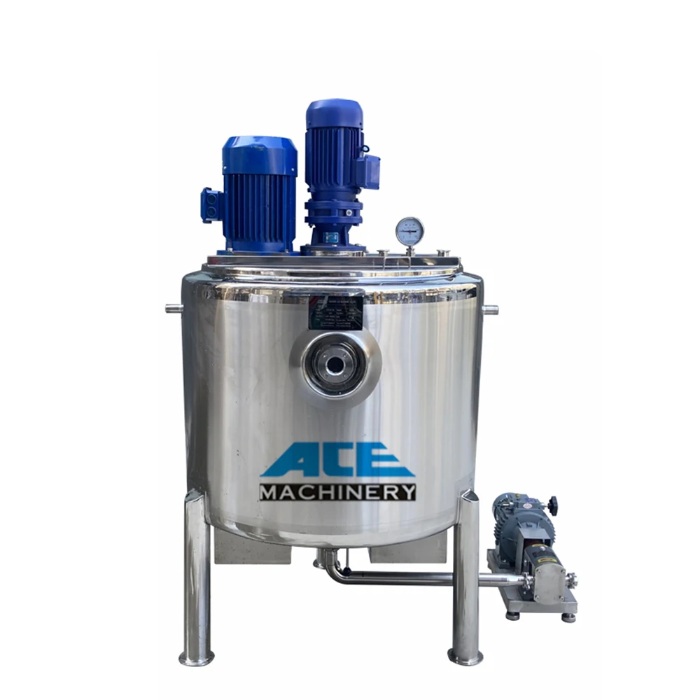 Food Jacketed Cooking Kettle With Agitator Double Jacketed Kettle ...